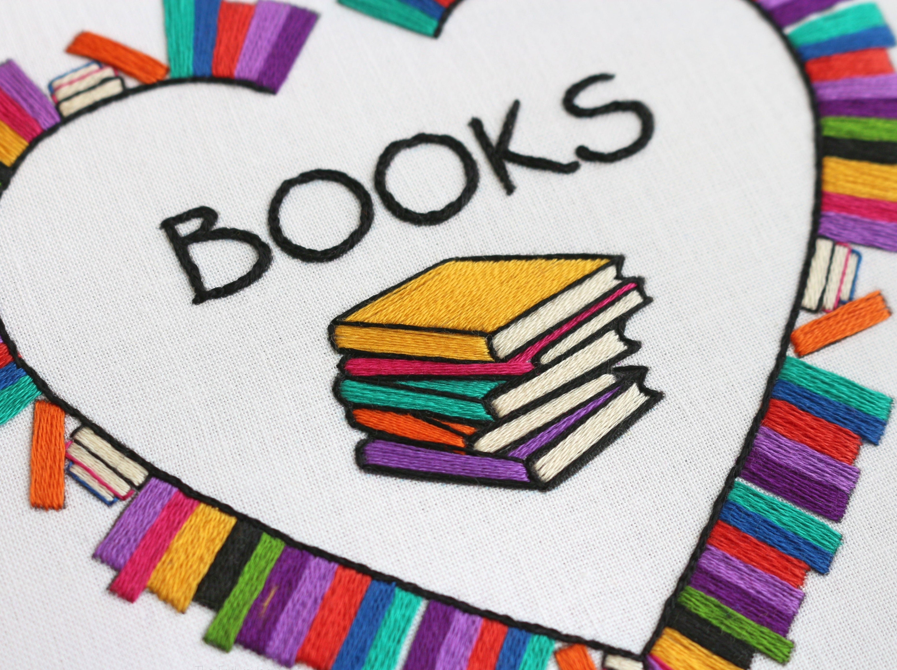 Books Embroidery Kit — The Embroidery Cart