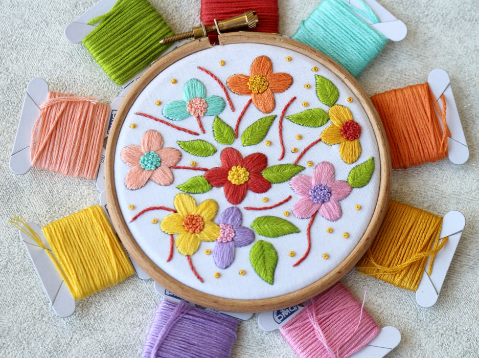Floral Embroidery Kit — The Embroidery Cart