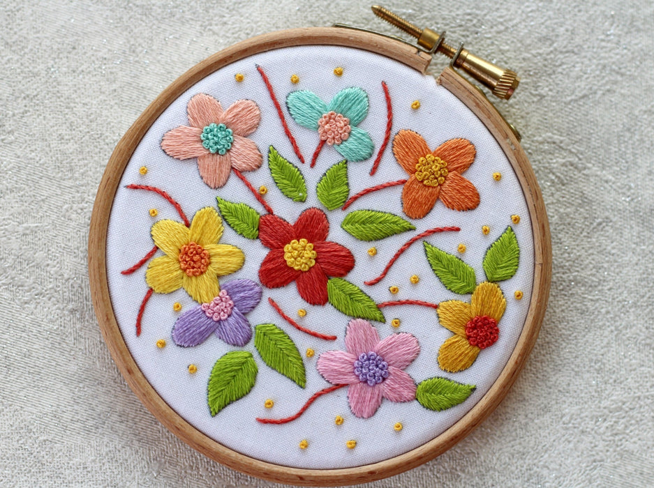 Floral Embroidery Kit — The Embroidery Cart