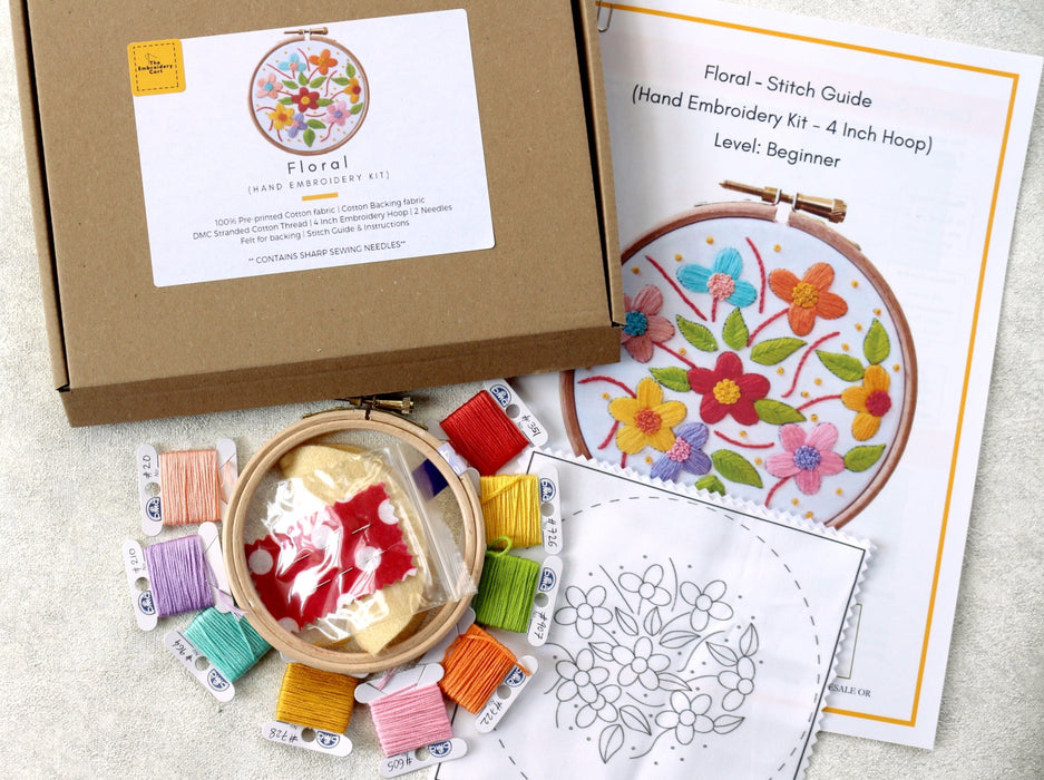 Floral Embroidery Kit — The Embroidery Cart