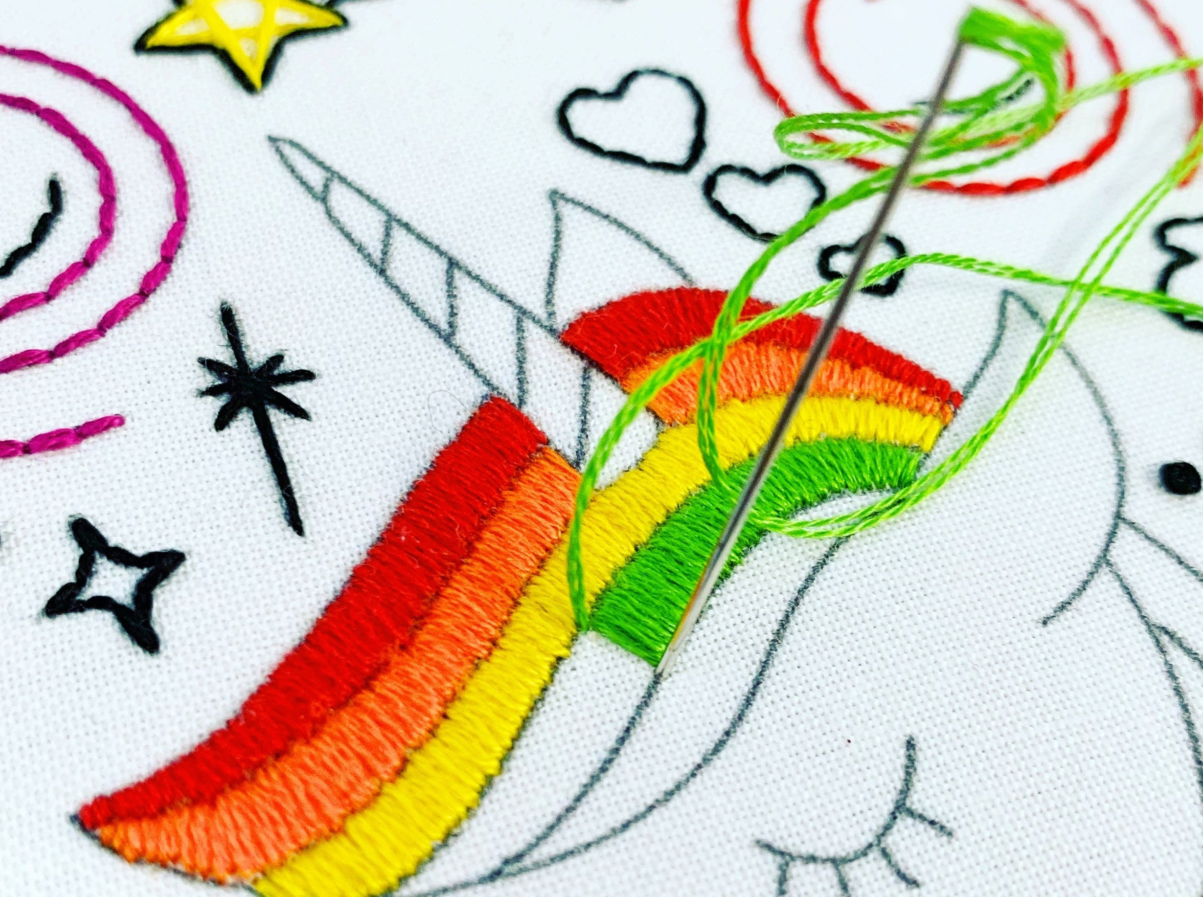 Rainbow Unicorn Embroidery Kit — The Embroidery Cart